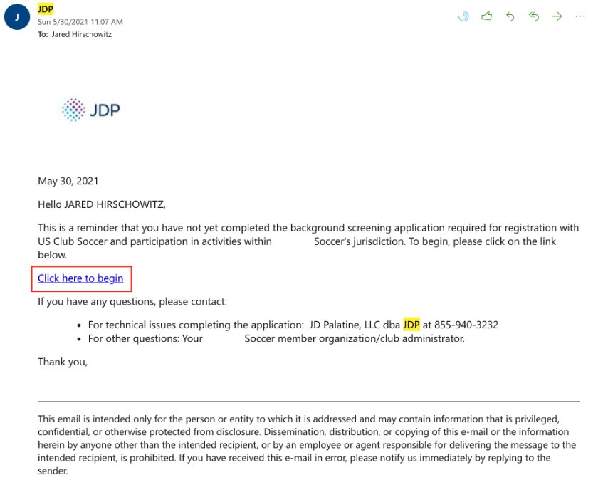 Complete Background Screening - USSSA